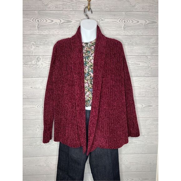 Lands' End | Sweaters | Lands Endopen Front Ribbed Knit Cardigan ...